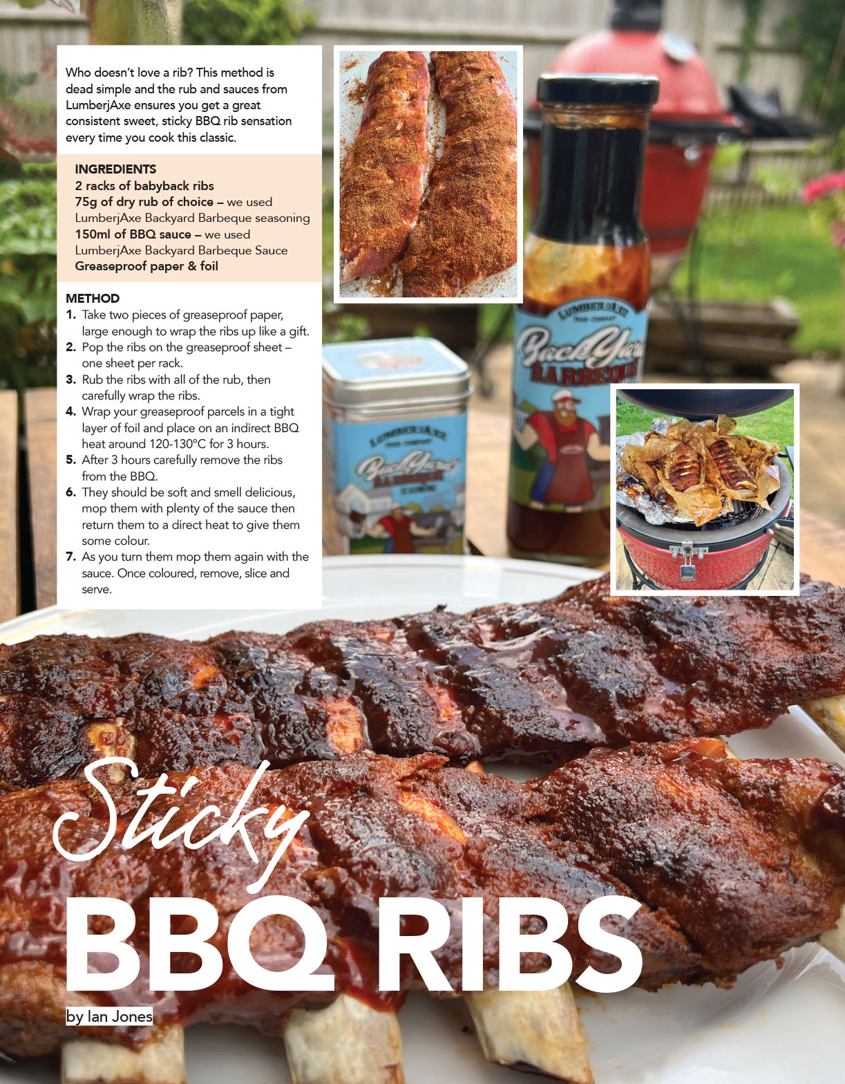 Tasty, sticky BBQ Ribs with BBQ. Fire, Food & Outdoor Living magazine!